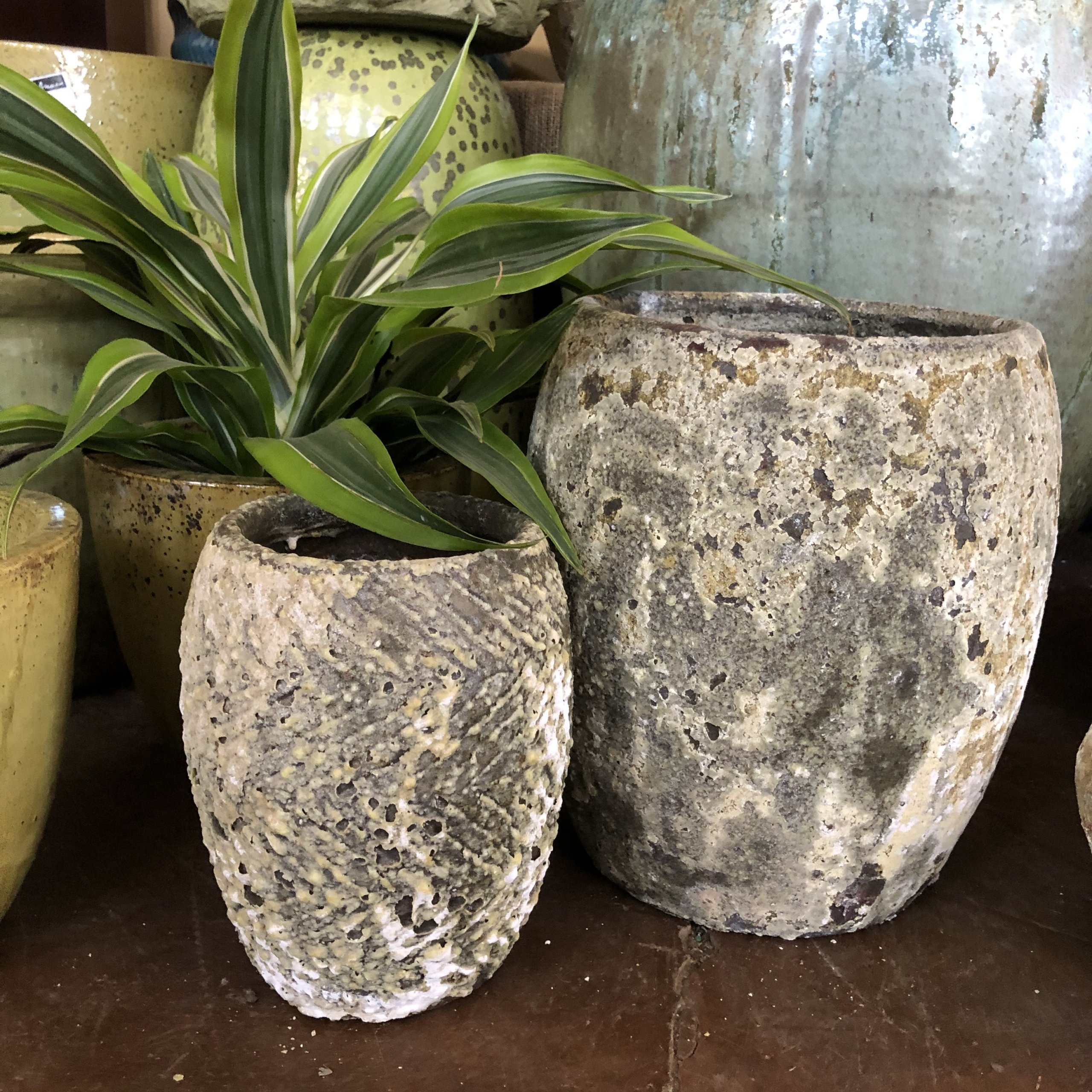 Anamese Drum Planter Aegean - McCumber Fine Gardens