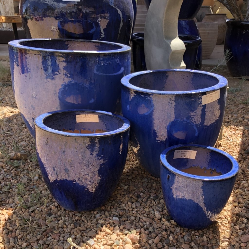 Egg Planter Blue - McCumber Fine Gardens