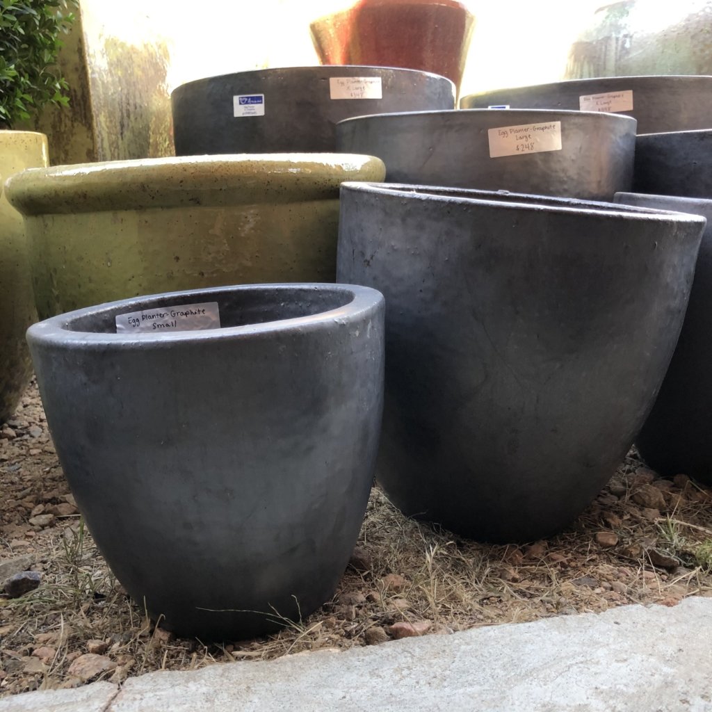 Anamese Egg Planter Graphite - McCumber Fine Gardens