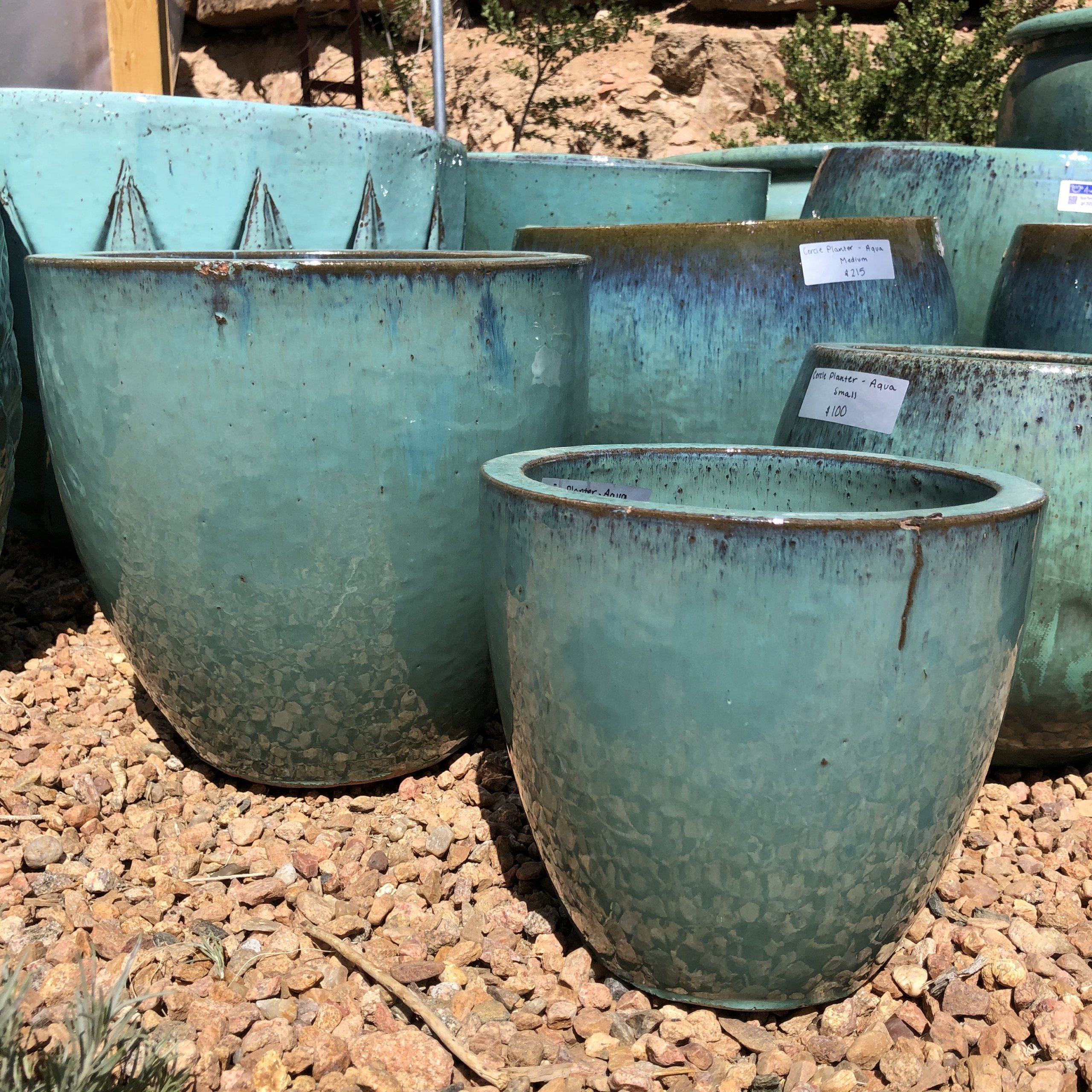 Anamese Egg Planter Aqua - McCumber Fine Gardens