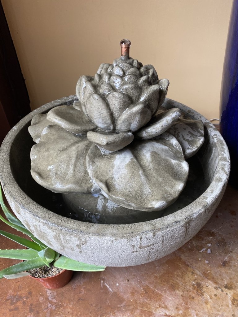Campanian Lotus Fountain - McCumber Fine Gardens