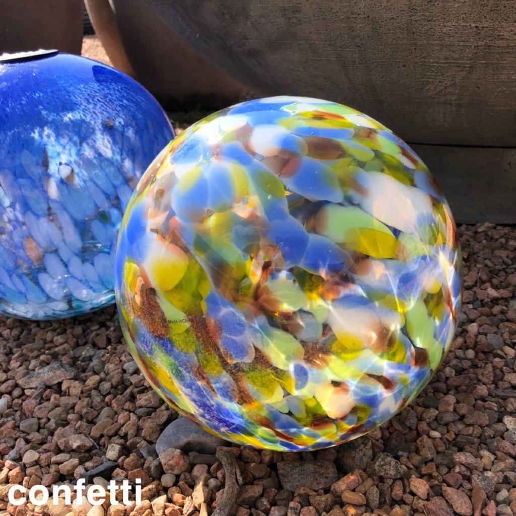 Glass Solar LED Orb - 10 inch - McCumber Fine Gardens