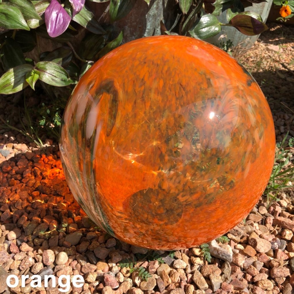 Glass Solar LED Orb - 10 inch - McCumber Fine Gardens