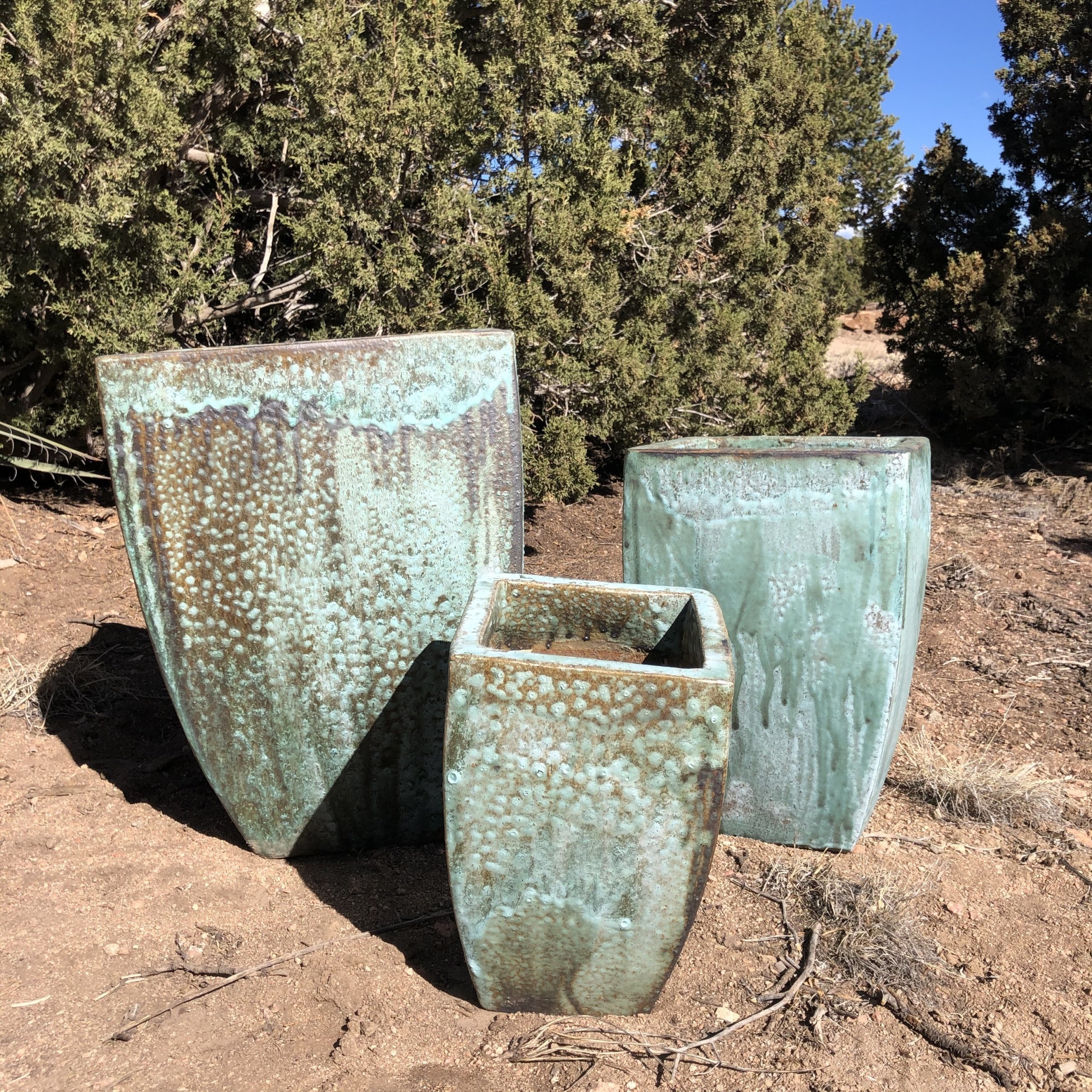 Anamese Milan Short Square - Malachite - McCumber Fine Gardens
