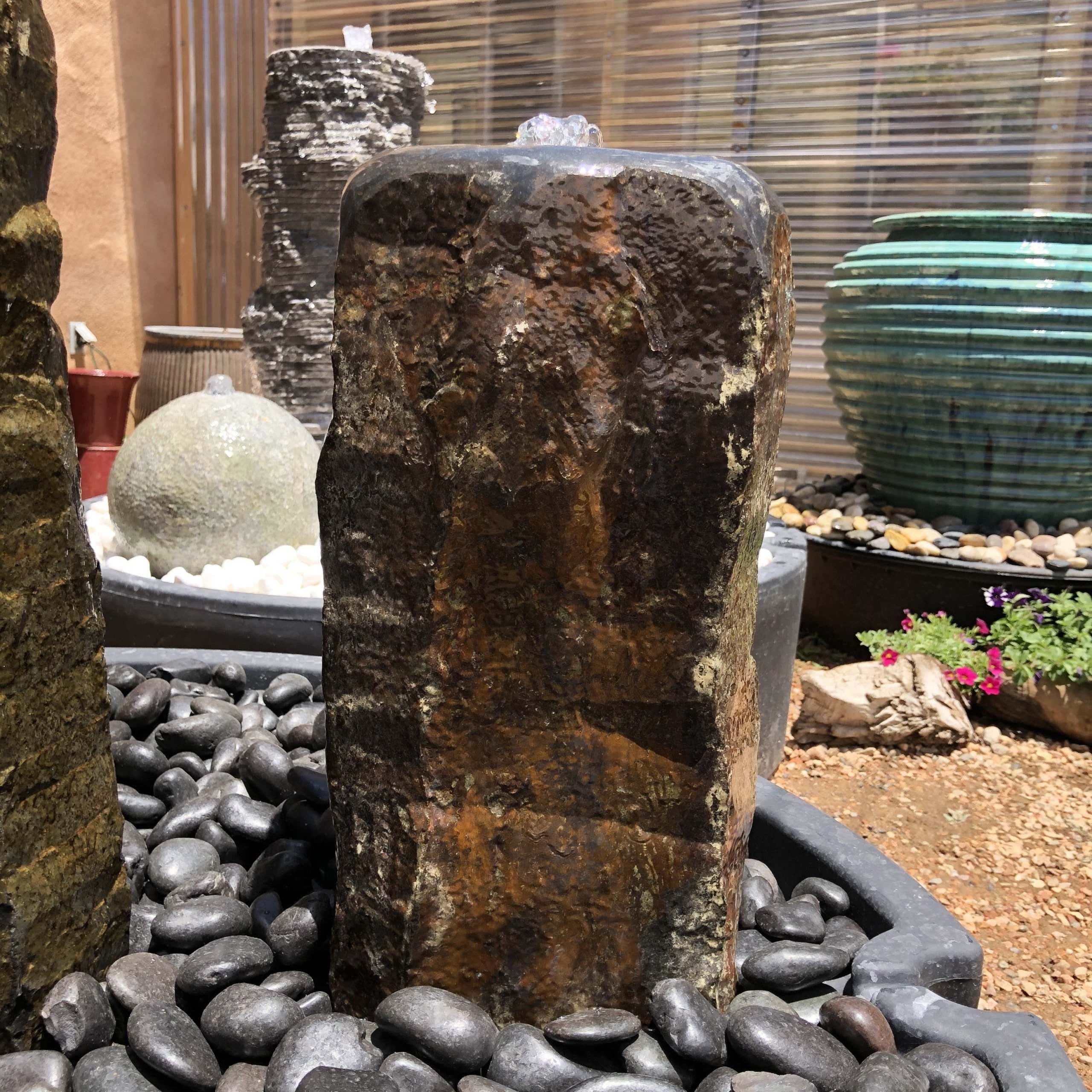 18" Basalt Fountain Rounded Top - McCumber Fine Gardens