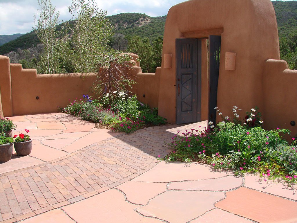Flagstone Installation in Santa Fe - McCumber Fine Gardens