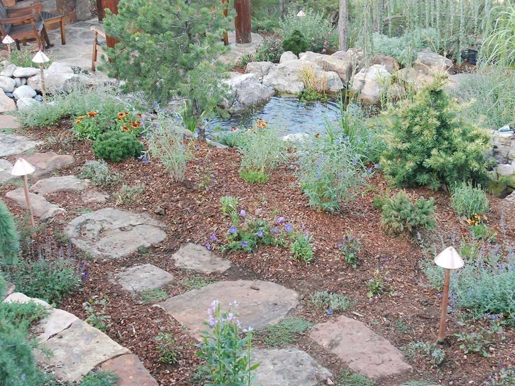 Flagstone Installation in Santa Fe - McCumber Fine Gardens