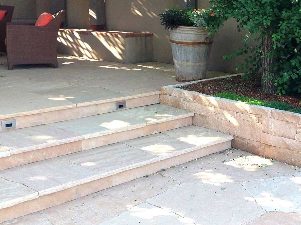 Flagstone Installation in Santa Fe - McCumber Fine Gardens