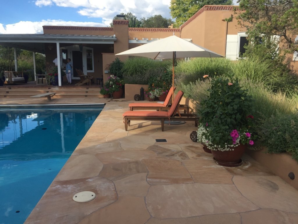 Flagstone Installation in Santa Fe - McCumber Fine Gardens