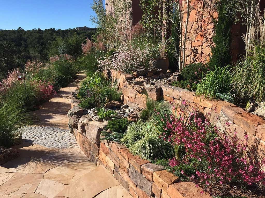 Flagstone Installation in Santa Fe - McCumber Fine Gardens