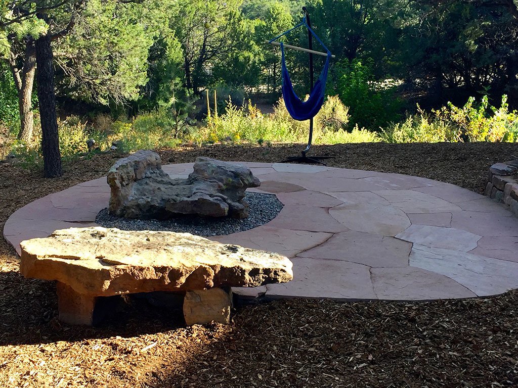 Flagstone Installation in Santa Fe - McCumber Fine Gardens