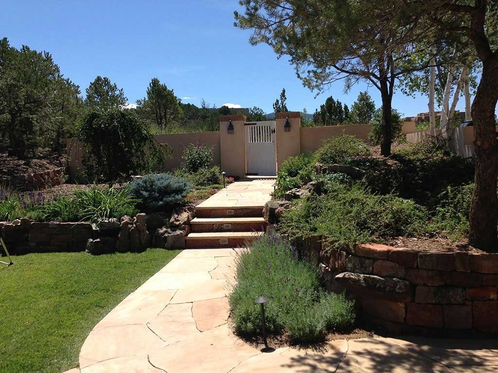 Flagstone Installation in Santa Fe - McCumber Fine Gardens