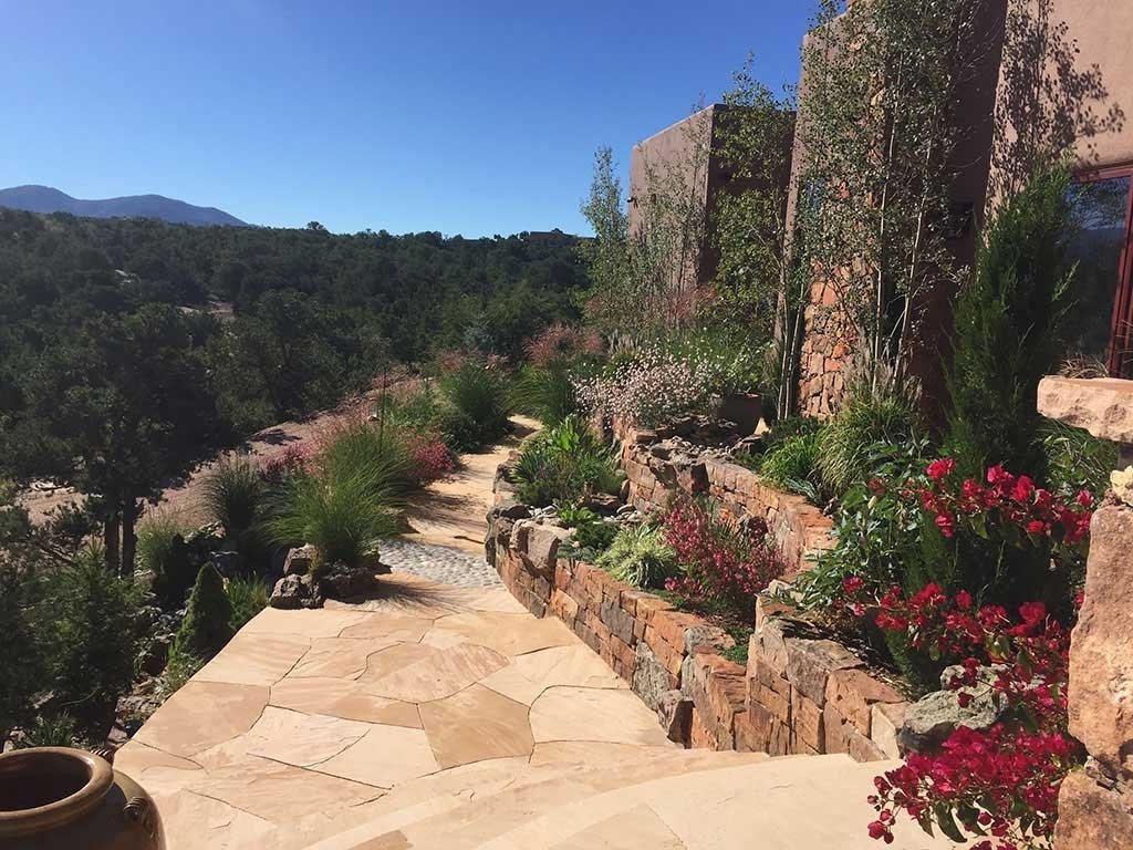 Rock Walls & Gardens in Santa Fe - McCumber Fine Gardens