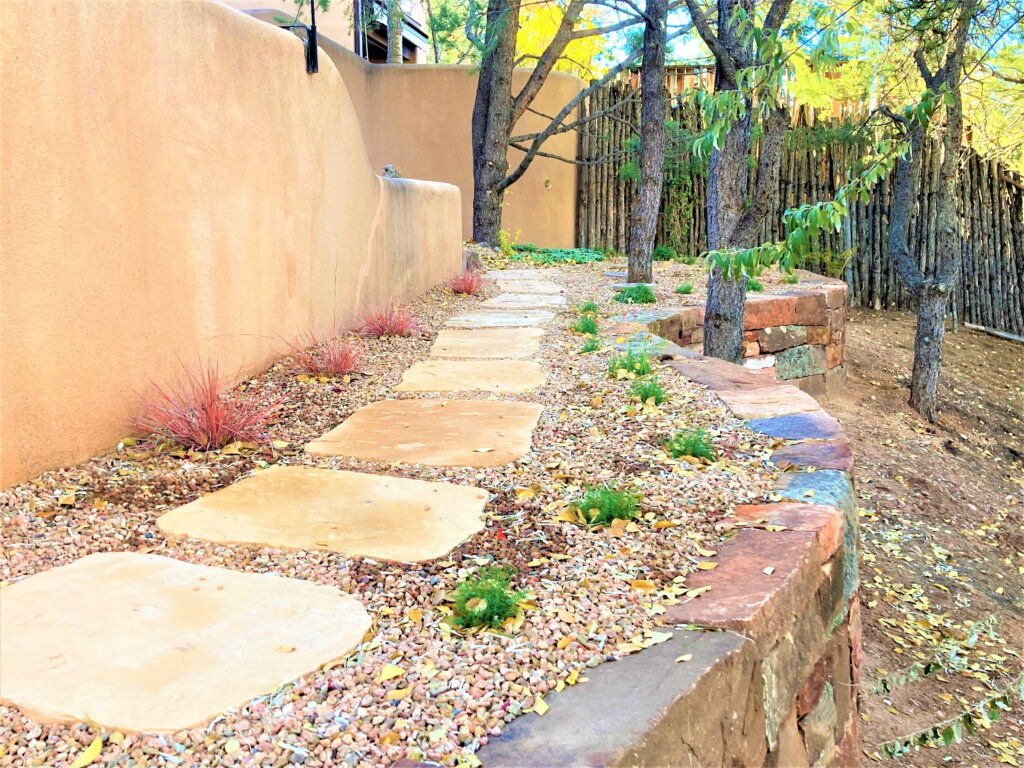 Flagstone Installation in Santa Fe - McCumber Fine Gardens