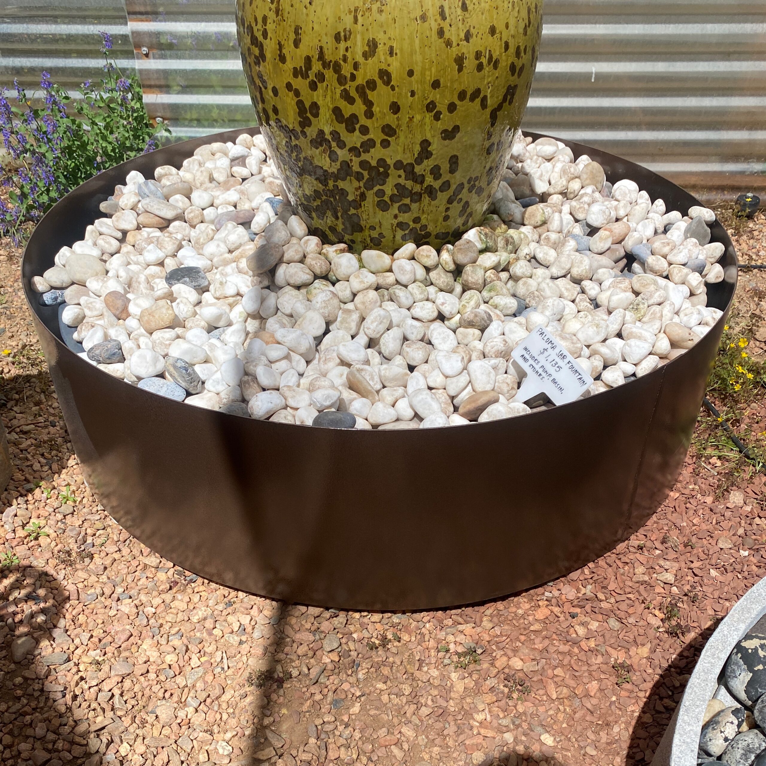 Metal ring for fountains - McCumber Fine Gardens